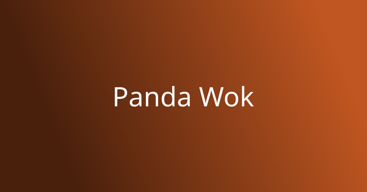 Order Authentic Chinese Online | Panda Wok - Pickup or Delivery Available